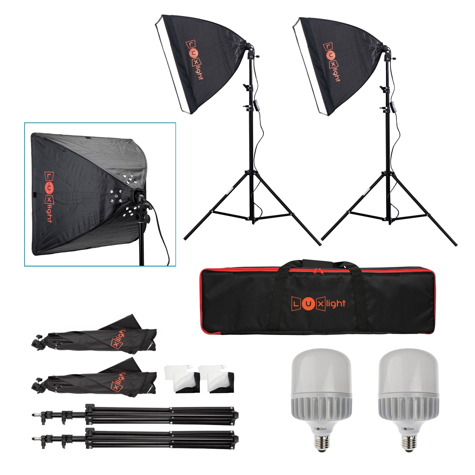 Softbox Lighting Kit | Photo & Video | Vivid Pro | 11,000 Lumens LED ...