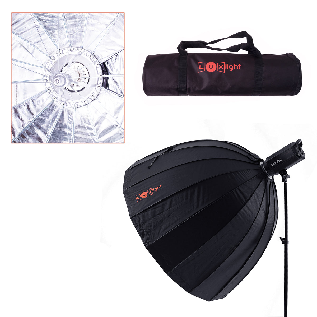 120cm Easy Setup Parabolic Softbox - Elinchrom Mount – luxlight